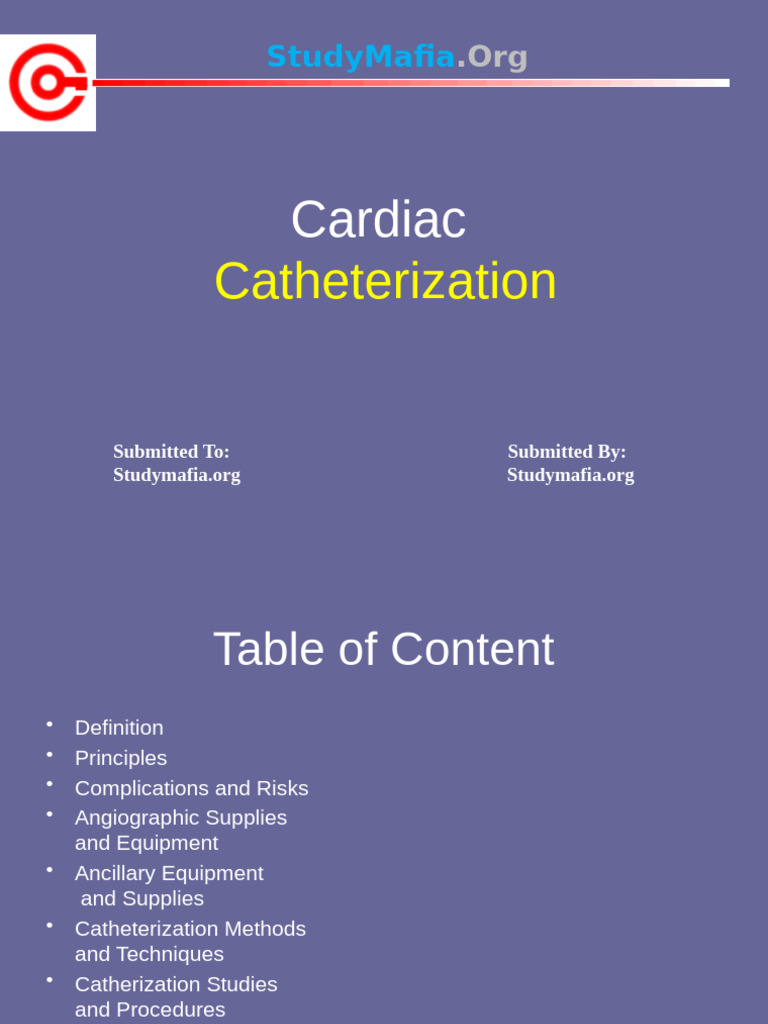 Cardiac Catheterization | PDF | Percutaneous Coronary Intervention | Heart