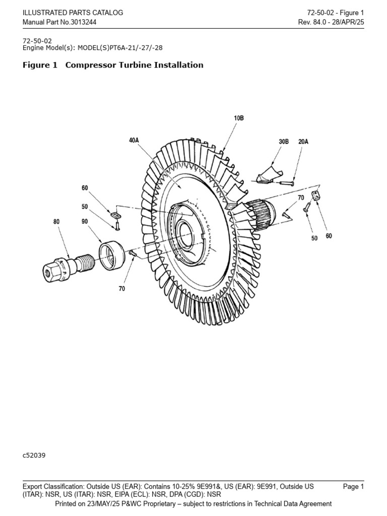 IPC 72-50-05 Figure 1 - COMPRESSOR TURBINE INSTALLATION | PDF | Gas ...