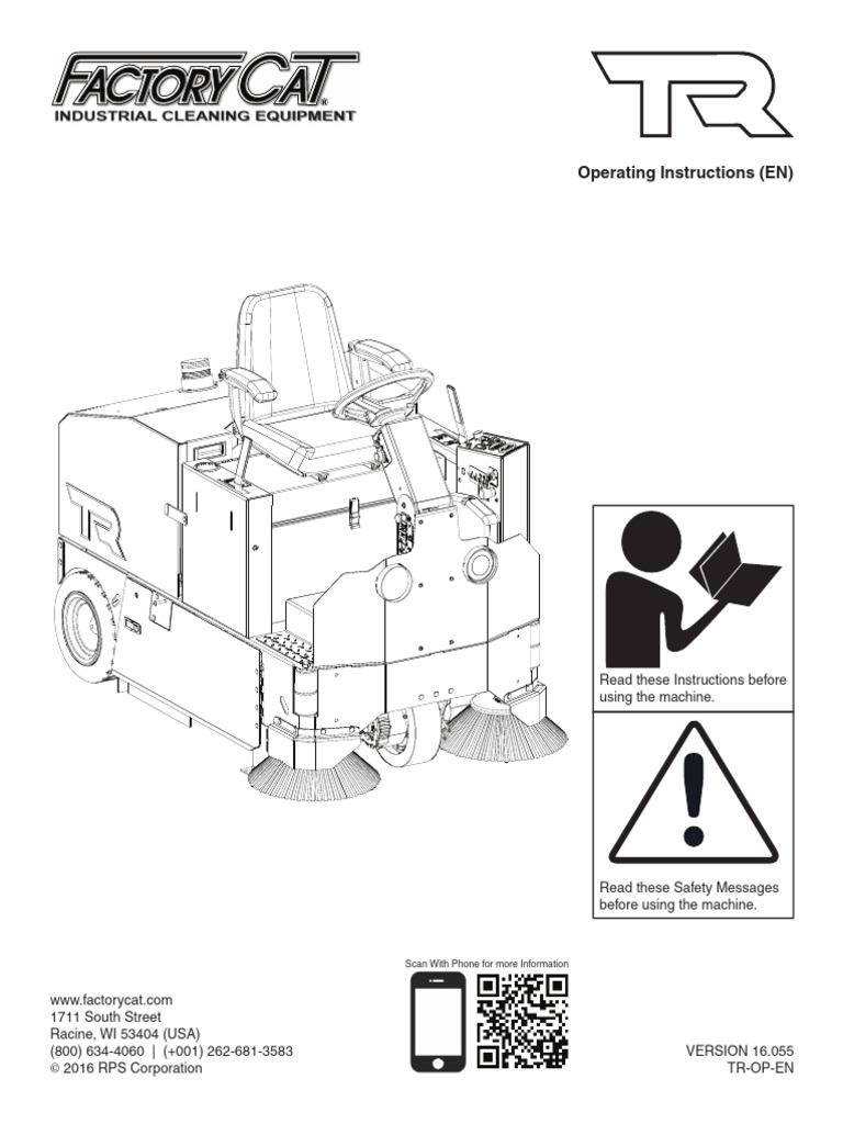 Industrial Cleaning Equipment Manual | PDF | Battery Charger | Mains ...