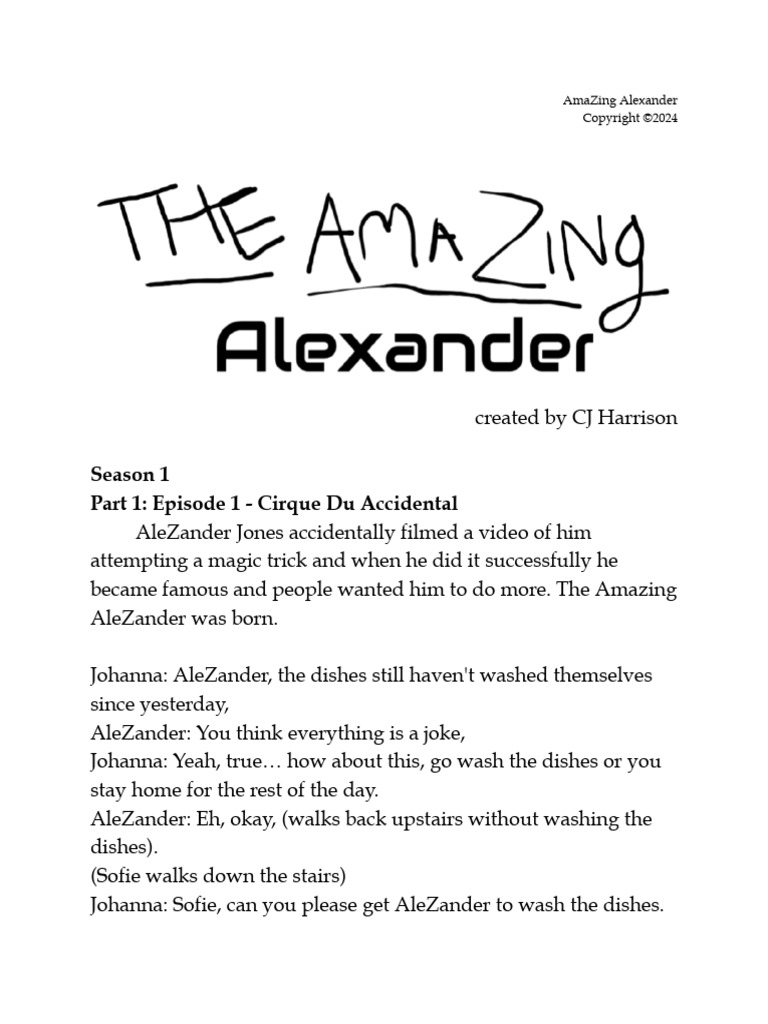 AleZander's Accidental Fame | PDF