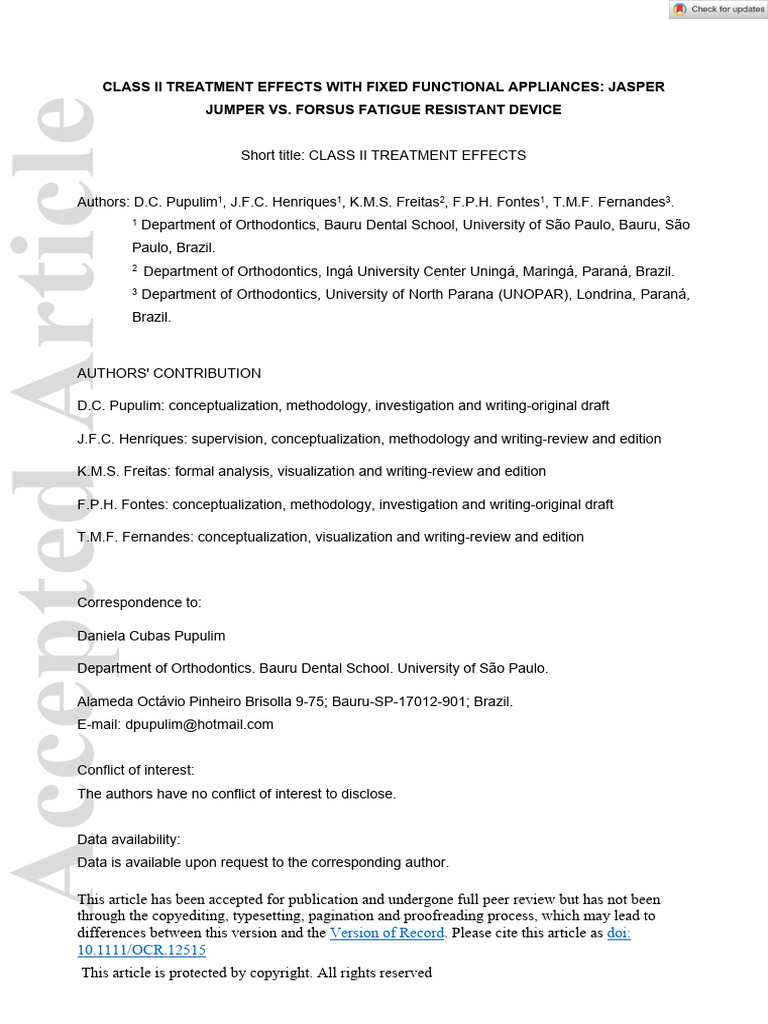 10, HHClass II Treatment Effects With Fixed Functional Appliances ...