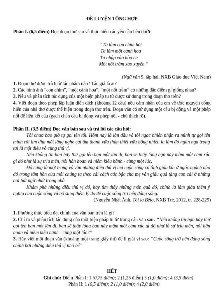 Đề luyện MXNN | PDF