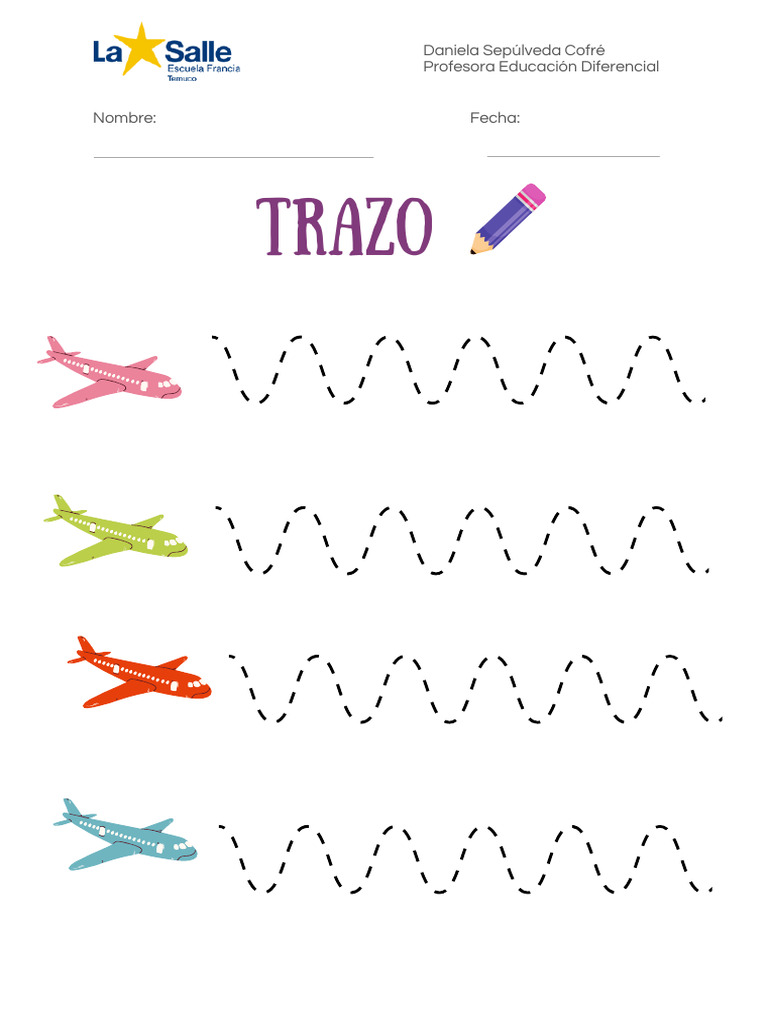 Ficha Trazo Aviones | PDF