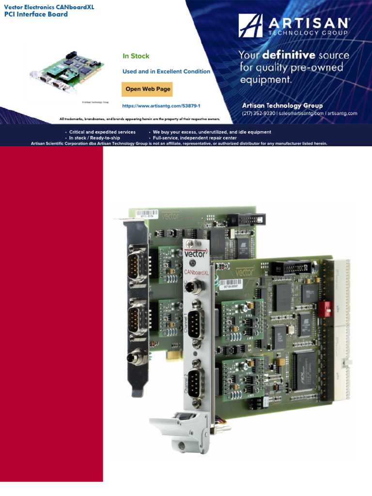 Vector CANboardXL User Manual 4.2 | PDF | Device Driver | Electrical ...