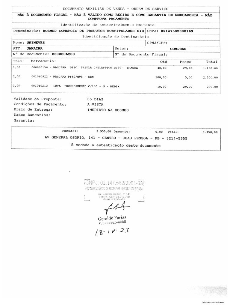 Contrapartida CABEDELO HOSMED | PDF