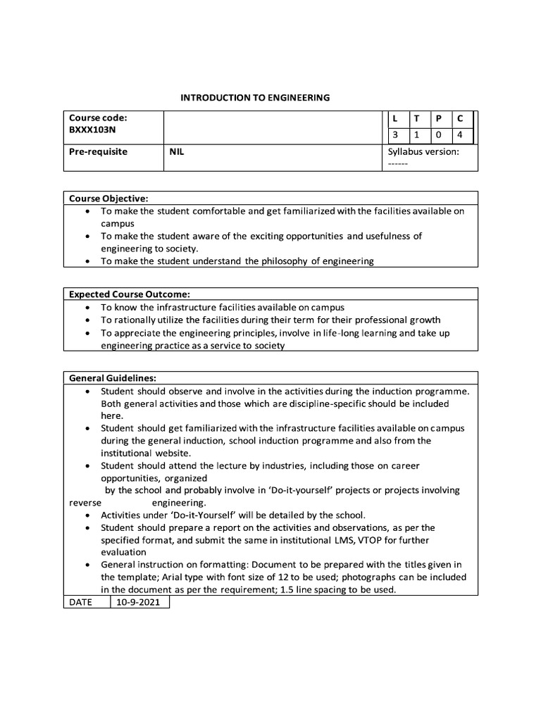 Introduction To Engineering | PDF