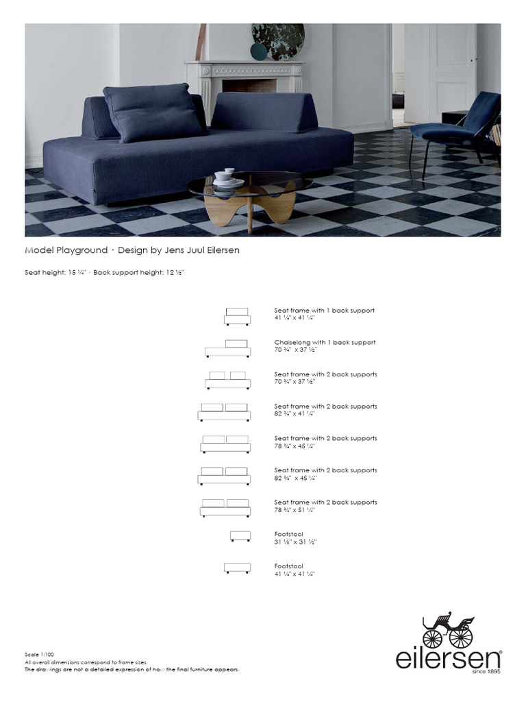 Eilersen Playground Sofa Dimensions | PDF | Furniture