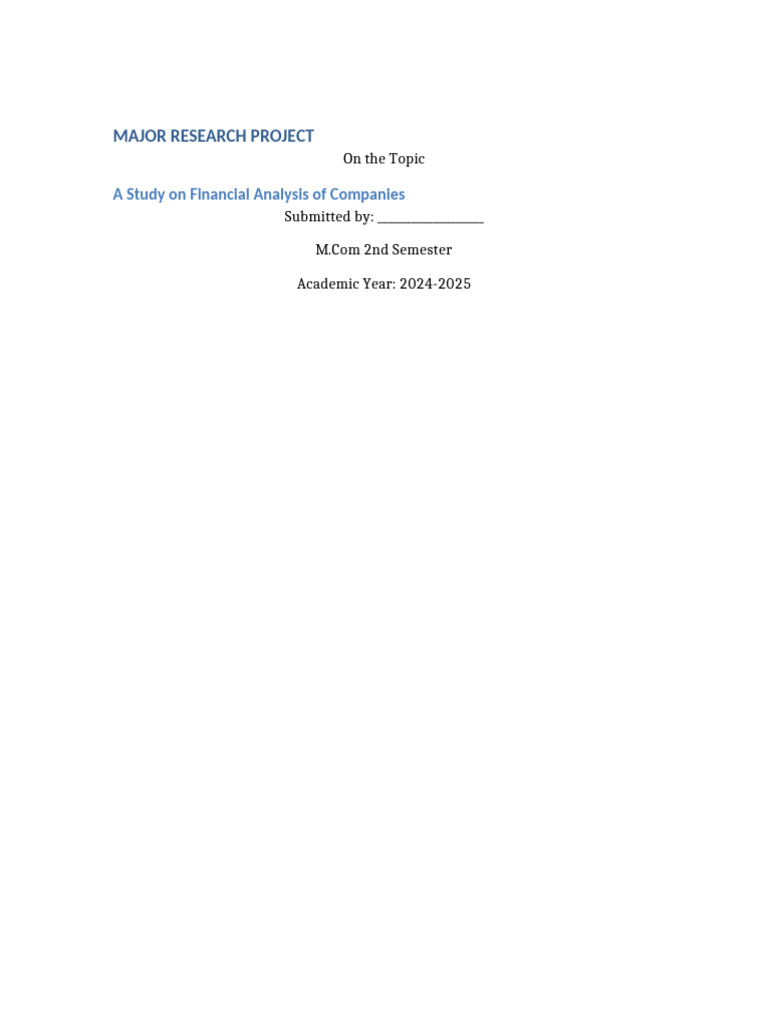 Accounting Research Project | PDF | Equity (Finance) | Financial Ratio