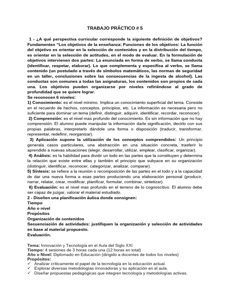 TP5 | PDF | Evaluación | Tecnologia Educacional