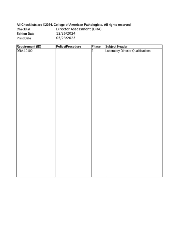 MAS DRA 12262024 Long 1747996865267 | PDF | Pathology | Verification ...