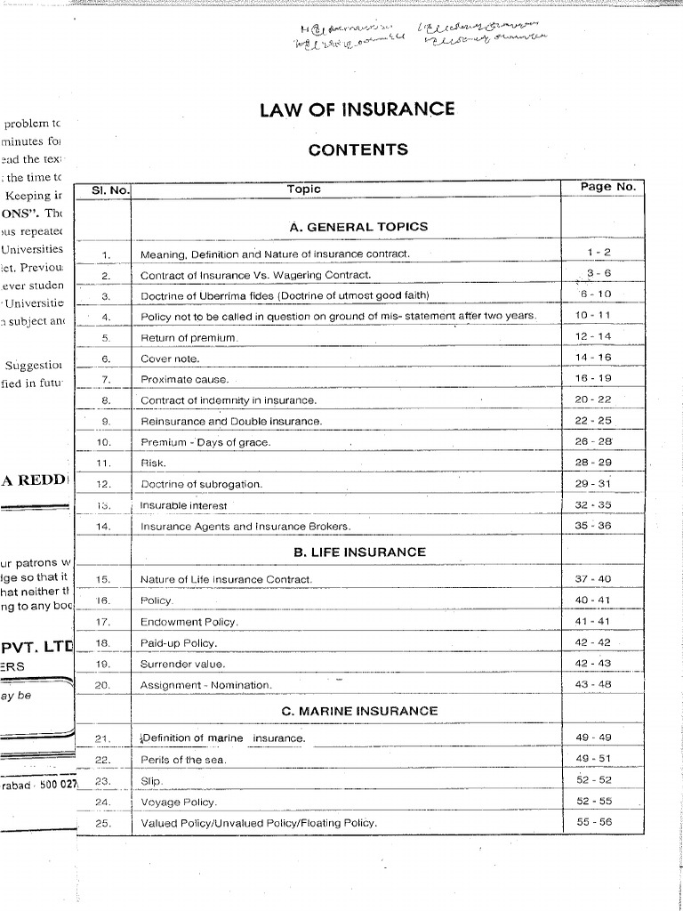 Insurance Law | PDF