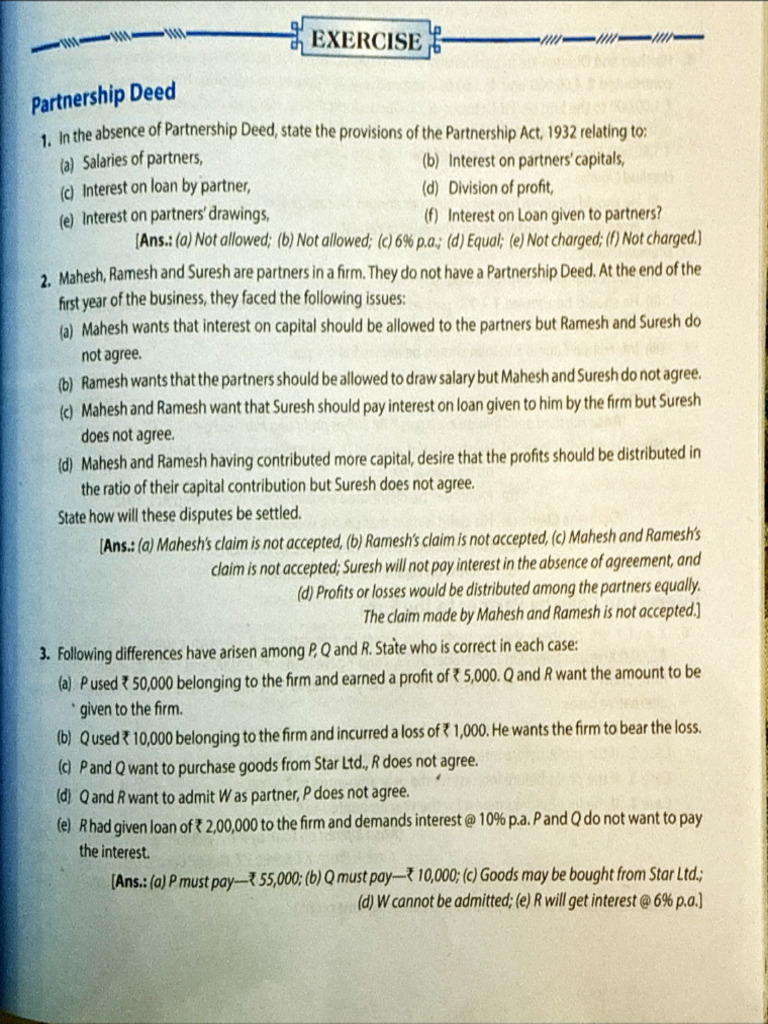 15-05-2025, accountancy volume 1 chapter 1 exercises | PDF