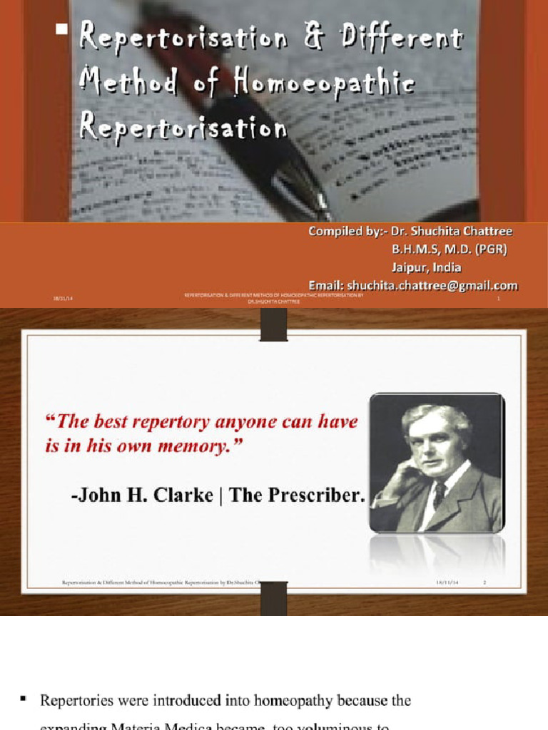 Repertorisation Different Method of Homoeopathic Repertorisation2 ...