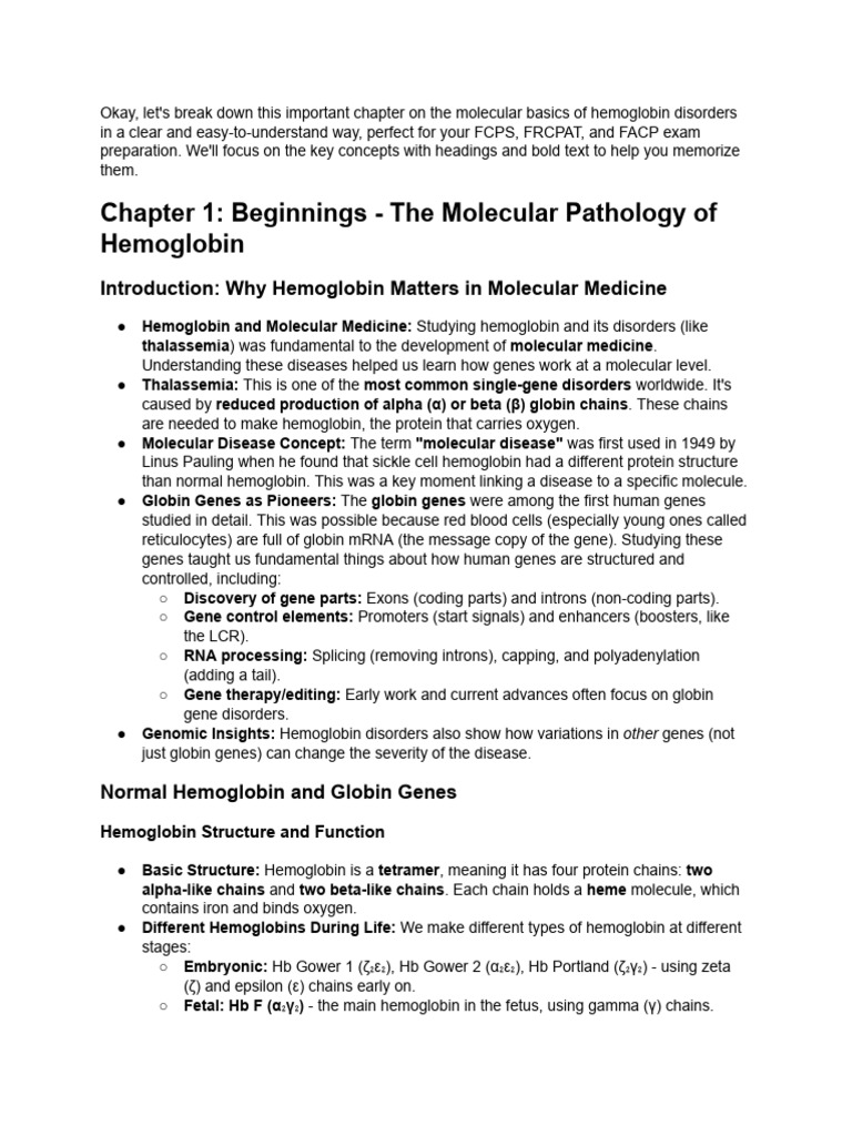 Chapter 1beginnings - The Molecular Pathology of He... | PDF ...