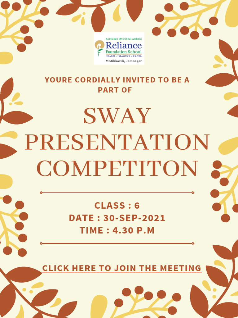 Invite - SWAY PRESENTATION - 30sep21 | PDF