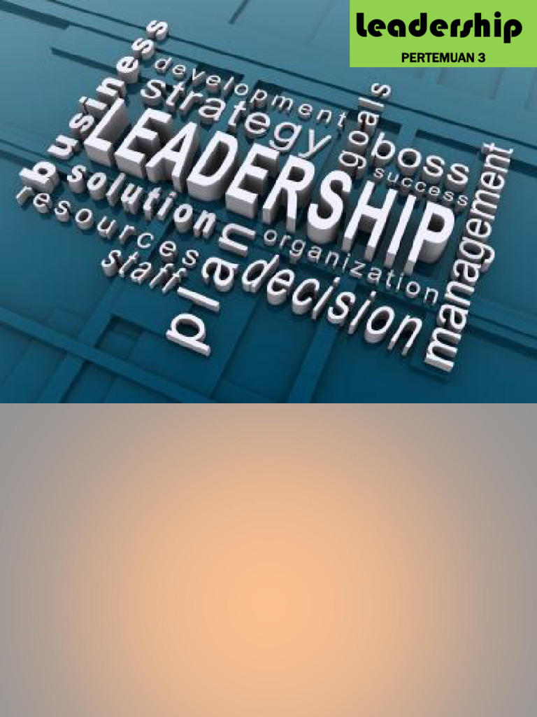 Materi Kuliah Chapter 3 - Kepemimpinan Dan Manajemen | PDF