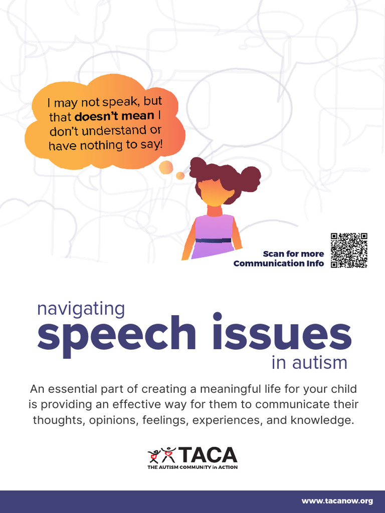 Navigating Speech Issues in Autism | PDF | Speech | Cognitive Science