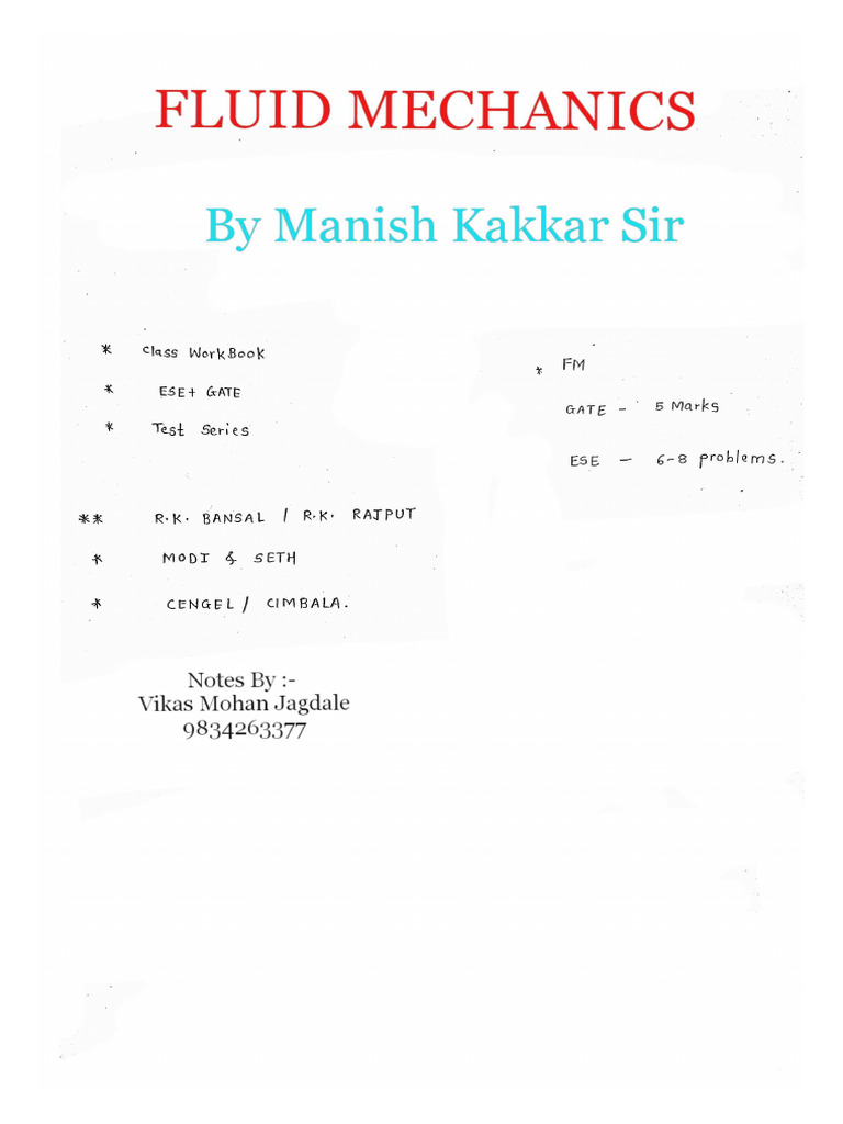 Fluid Mechanics | PDF | Viscosity | Gases