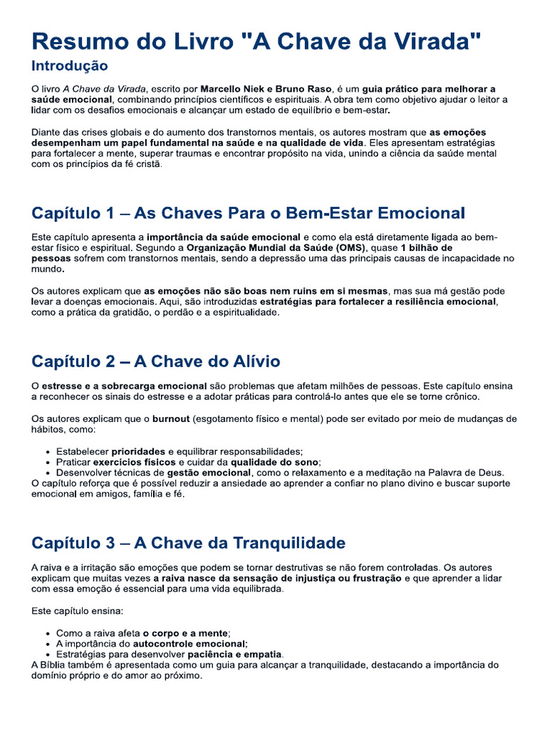 Livro A Chave Da Virada | PDF