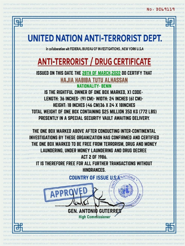 Anti Terroist Cert | PDF