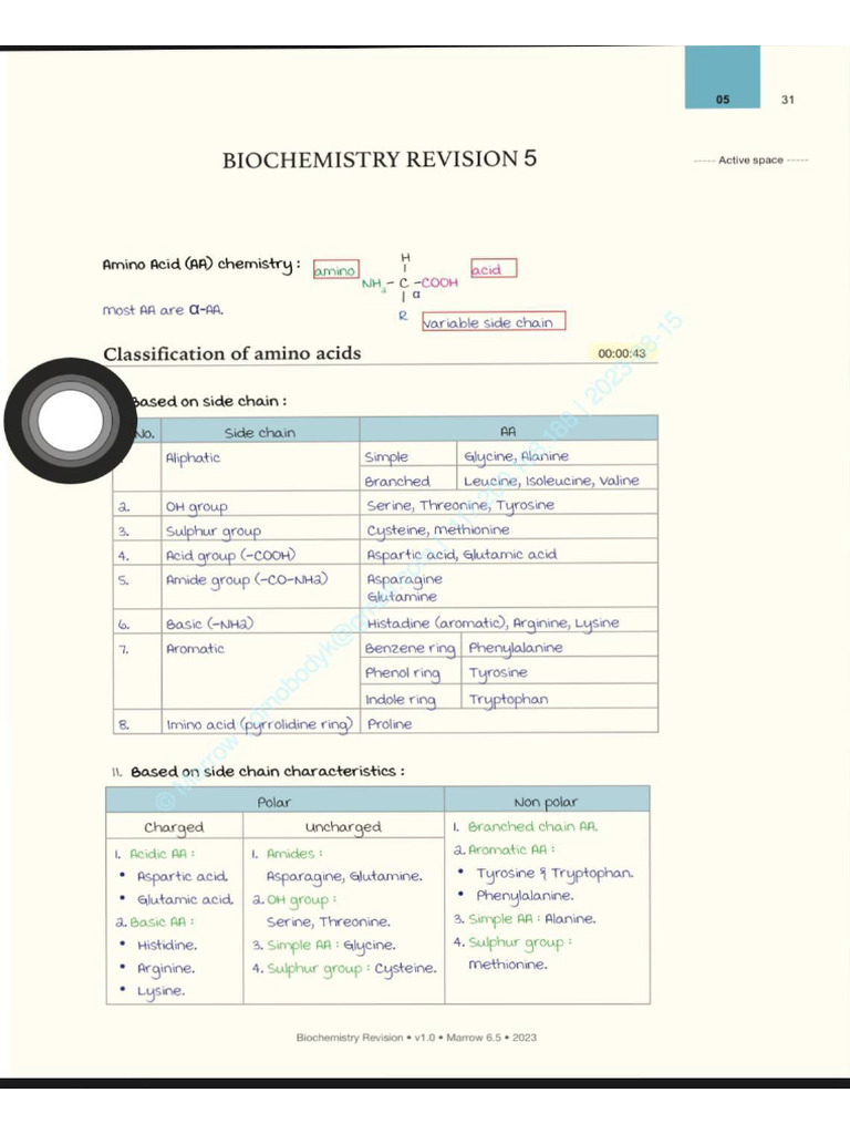 Biochemistry Marrow RR AA 6.5 | PDF