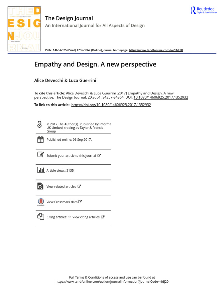 Empathy in Design: A New Perspective | PDF | Empathy | Experience