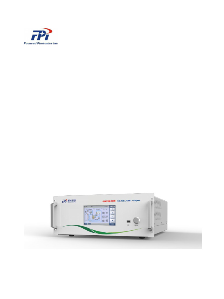 FPI - AQMS 600 NOx Manual - FPI Login Senha 016388 | PDF | Calibration | Parts Per Notation