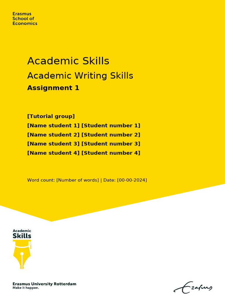 Template Assignment1 Academic Writing Skills | PDF