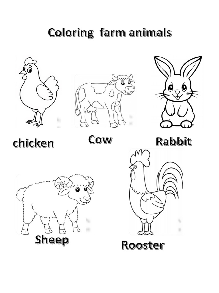 Coloring Farm Animals | PDF