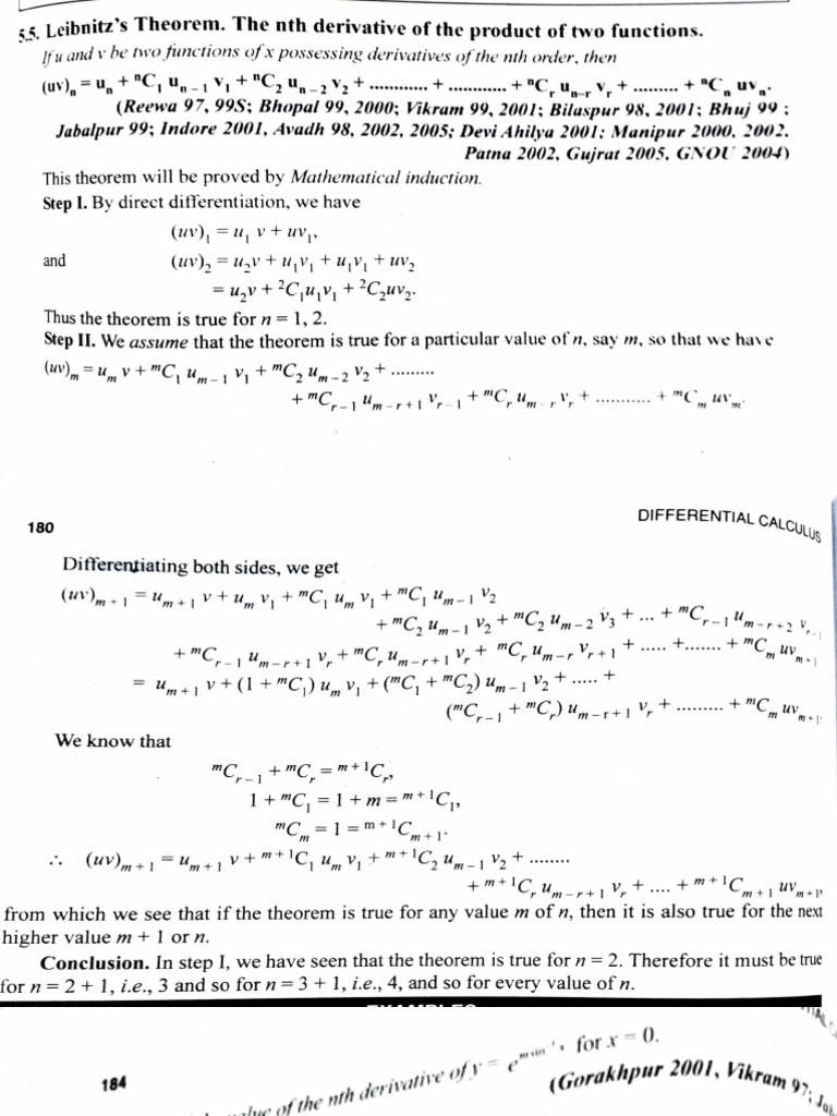 Leibnitz' S Theorem | PDF | Differential Calculus | Mathematical Logic
