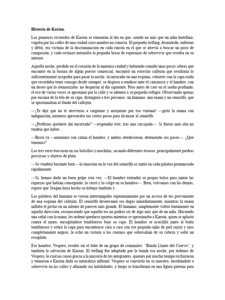 Historia de Karion | PDF