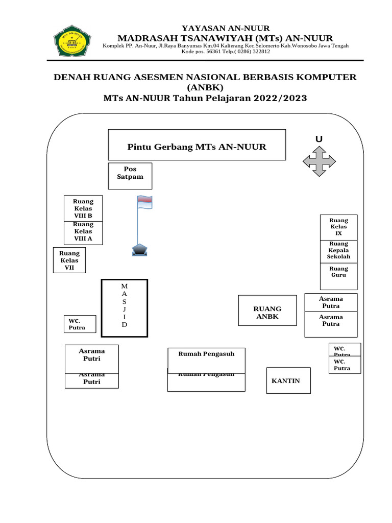 DENAH RUANG UM MTs AN-NUUR FIX | PDF