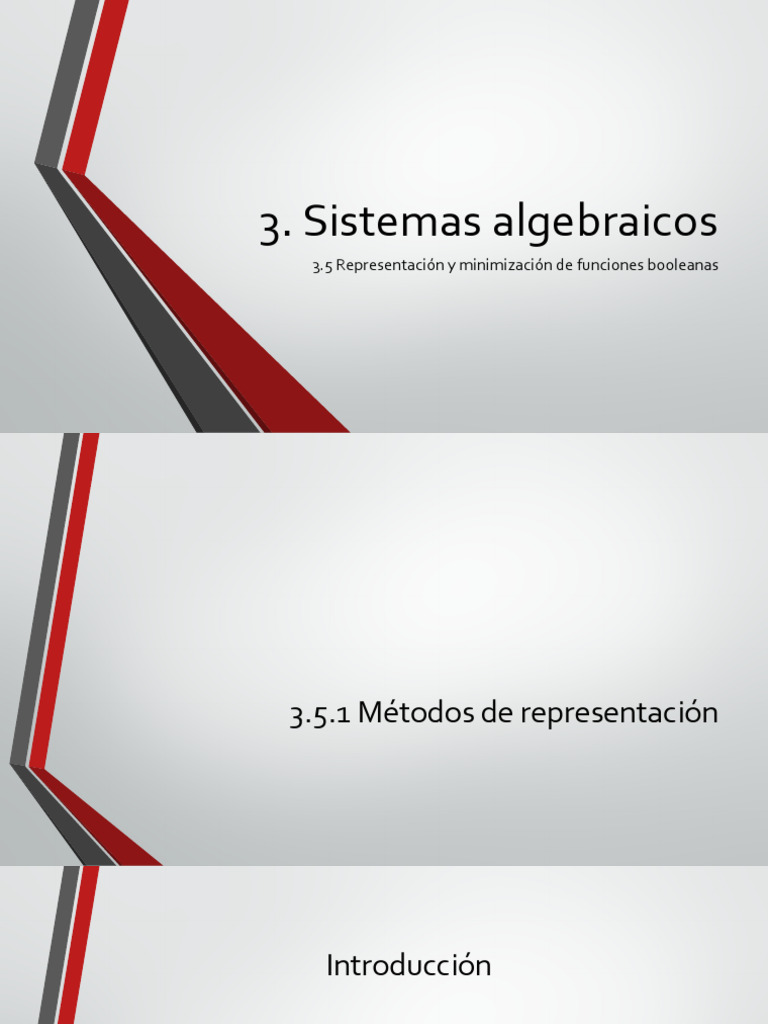 3.5 Representación y Minimización de Funciones Booleanas | PDF | Álgebra de Boole | Enseñanza de ...