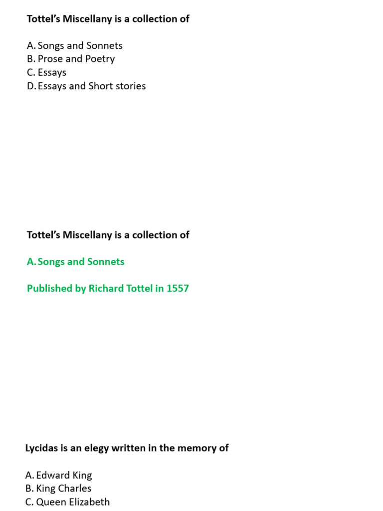 Unit 2 - Poetry Mock Test Solution | PDF | British Poetry | Poetry