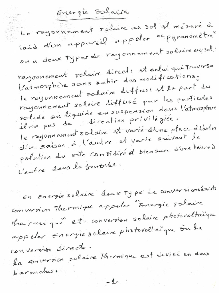 Énergie Solaire @cour - 1 | PDF