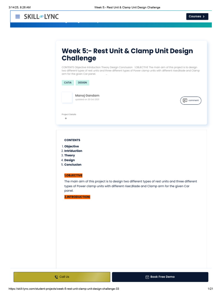 Week 5 - V2 - Rest Unit & Clamp Unit Design Challenge | PDF | Rotation ...