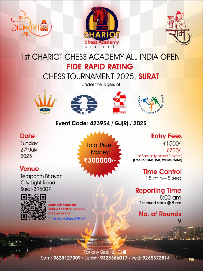 1st Chariot Chess Academy Open Rapid FIDE Trnmt | PDF | Chess