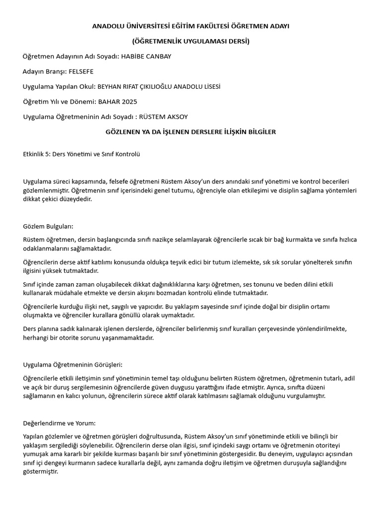 etkinlik 5 habibe | PDF