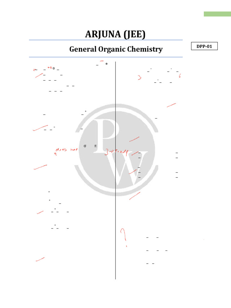 DPP-01 General Organic Chemistry Arjuna JEE Lalita Mam Sandeep | PDF | Condensed Matter Physics ...