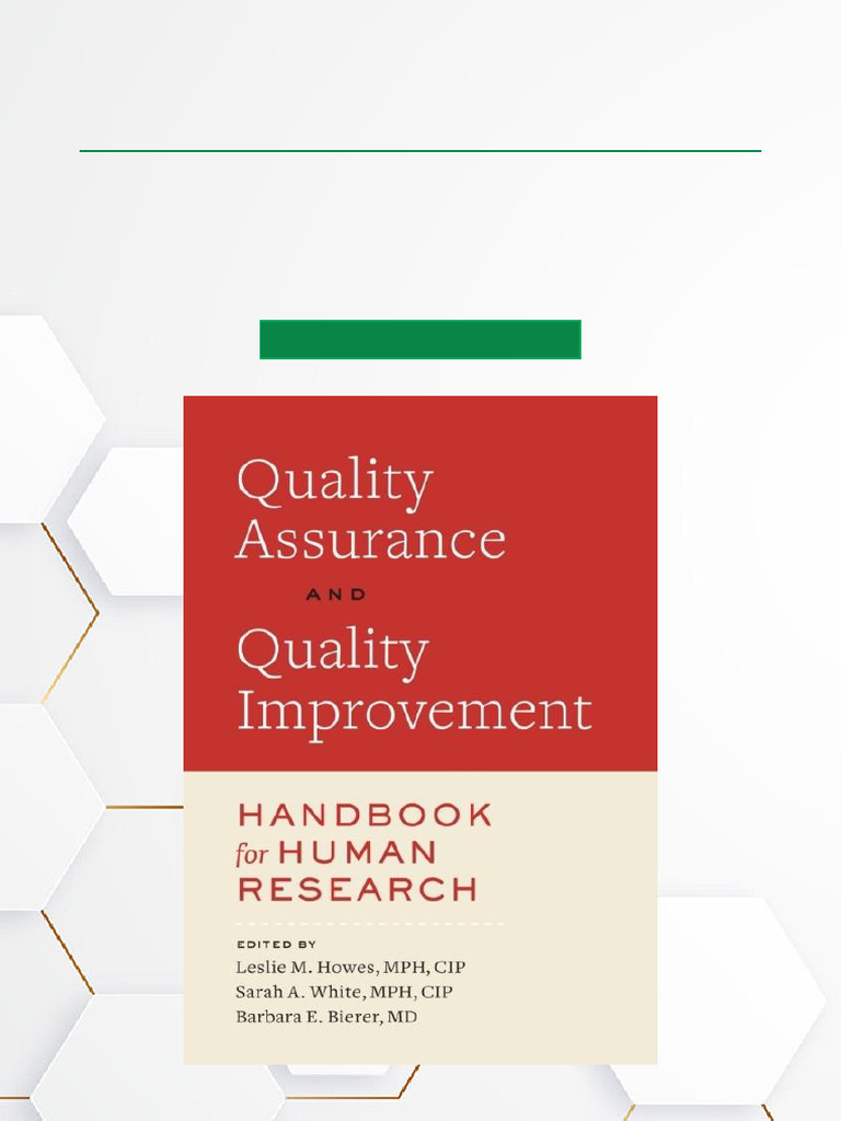 Quality Assurance Handbook for Human Research | PDF | Institutional ...