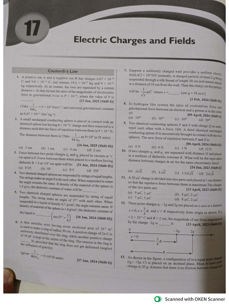 Assignment of Electric Field and Charges | PDF