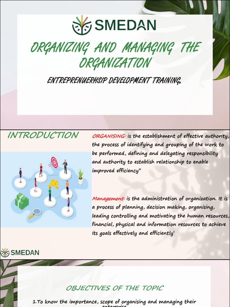 Oranizing and Managing The Organization | PDF | Goal | Entrepreneurship