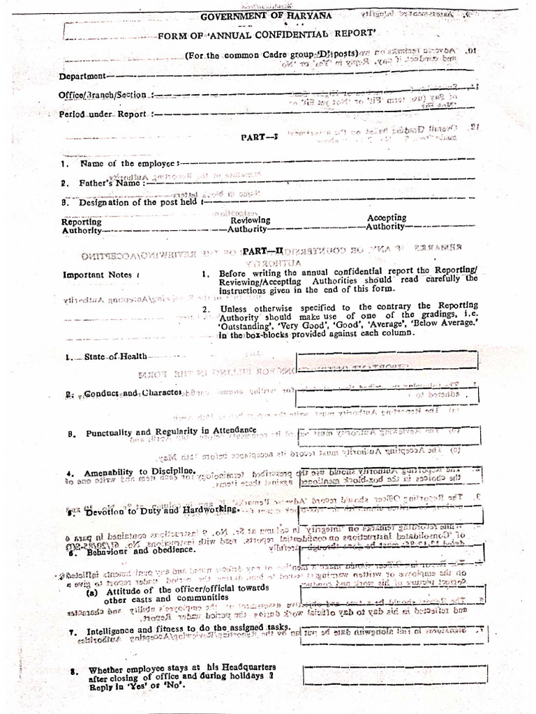 Class-IV ACR Format | PDF