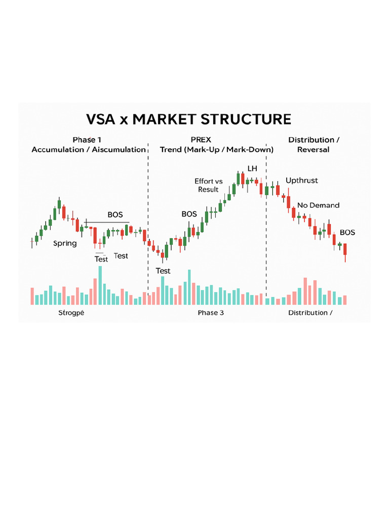VSA Market Structure CheatSheet With Visuals | PDF