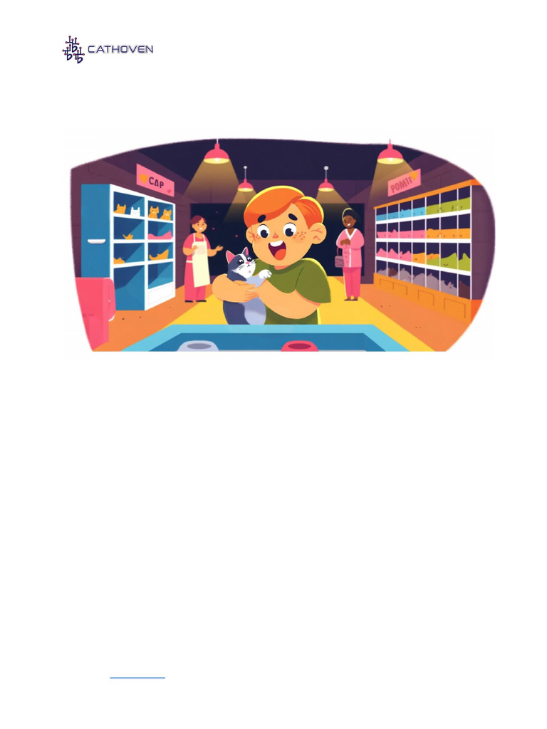 Reading Lesson Change A Life Adopt An Animal Elementary CEFR A1 | PDF | Cats | Linguistics