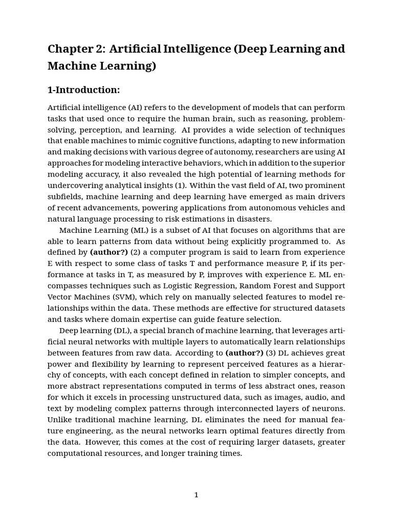 Chapter 2: Artificial Intelligence (Deep Learning and Machine Learning) | PDF | Support Vector ...
