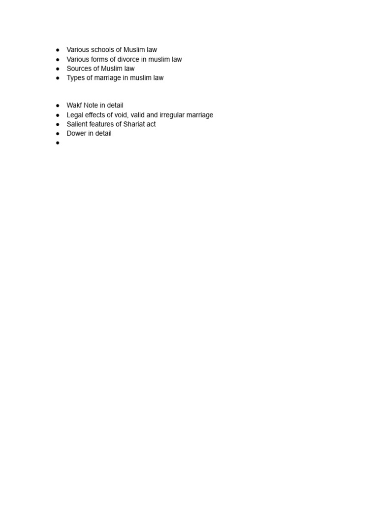 Various Schools of Muslim Law | PDF