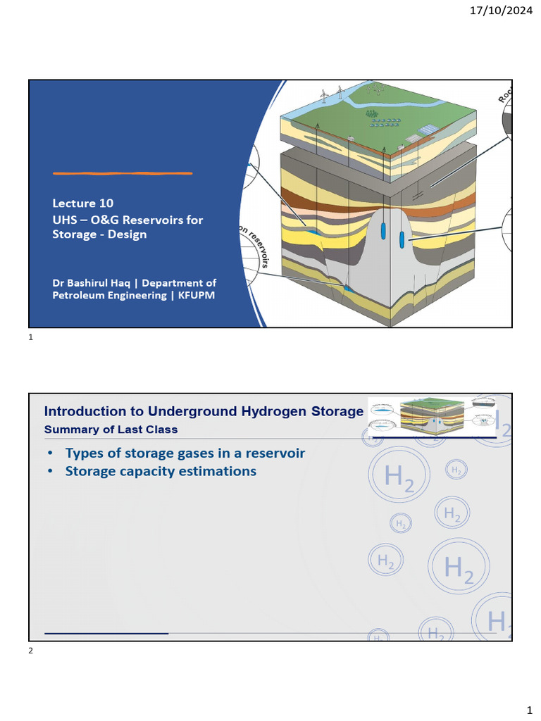 Underground Hydrogen Storage Design Insights | PDF | United Arab ...