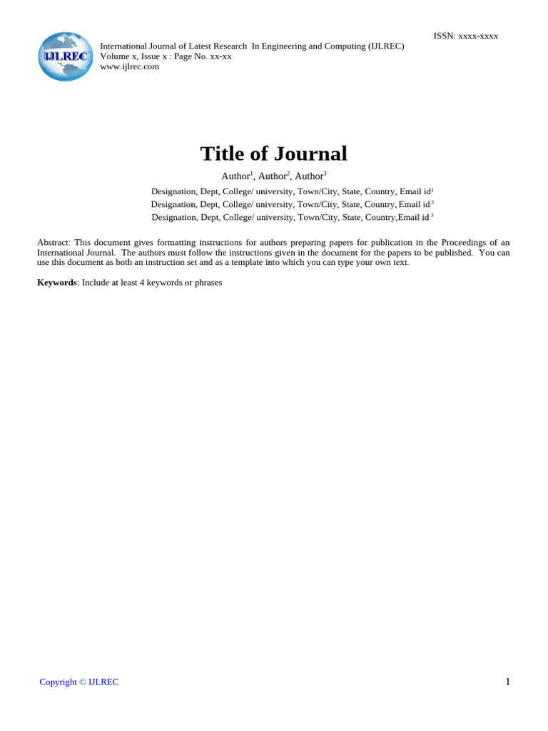 Paper Template (New) | PDF | Typefaces | Paragraph