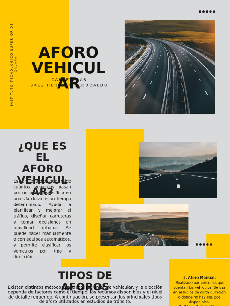 Aforo Vehicular - Carreteras | PDF